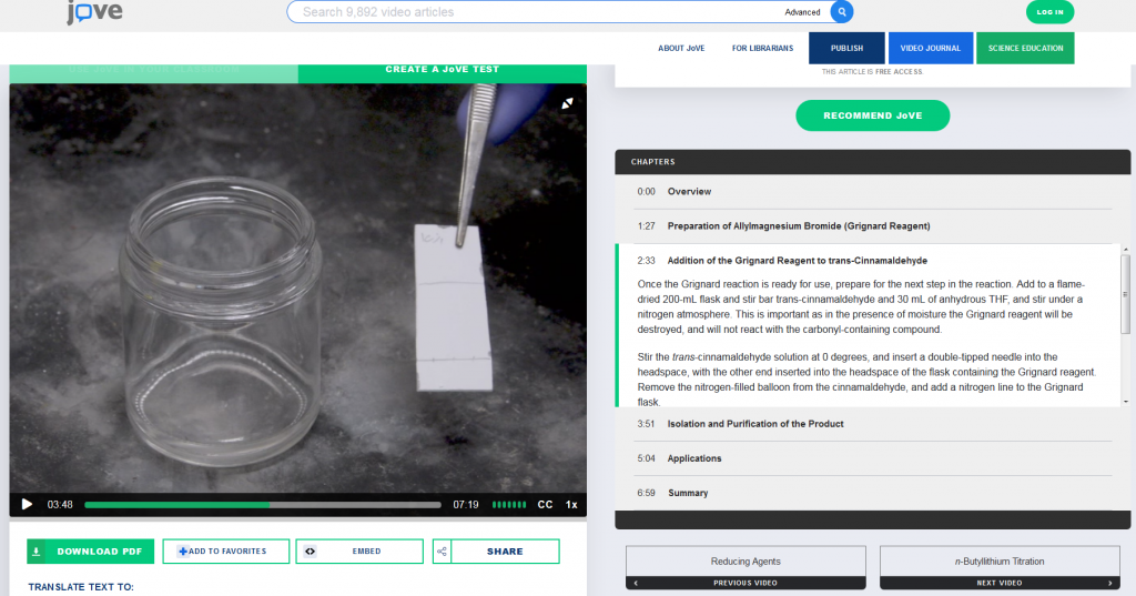 JoVE – Journal of Visualized Experiments | ubLOG